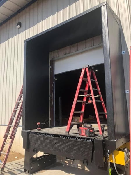 Extended Dock Levelers & Tapered Seals for Declining Driveways