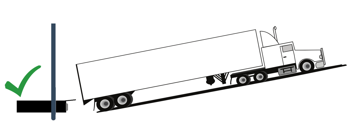 Extended Dock Levelers & Tapered Seals for Declining Driveways